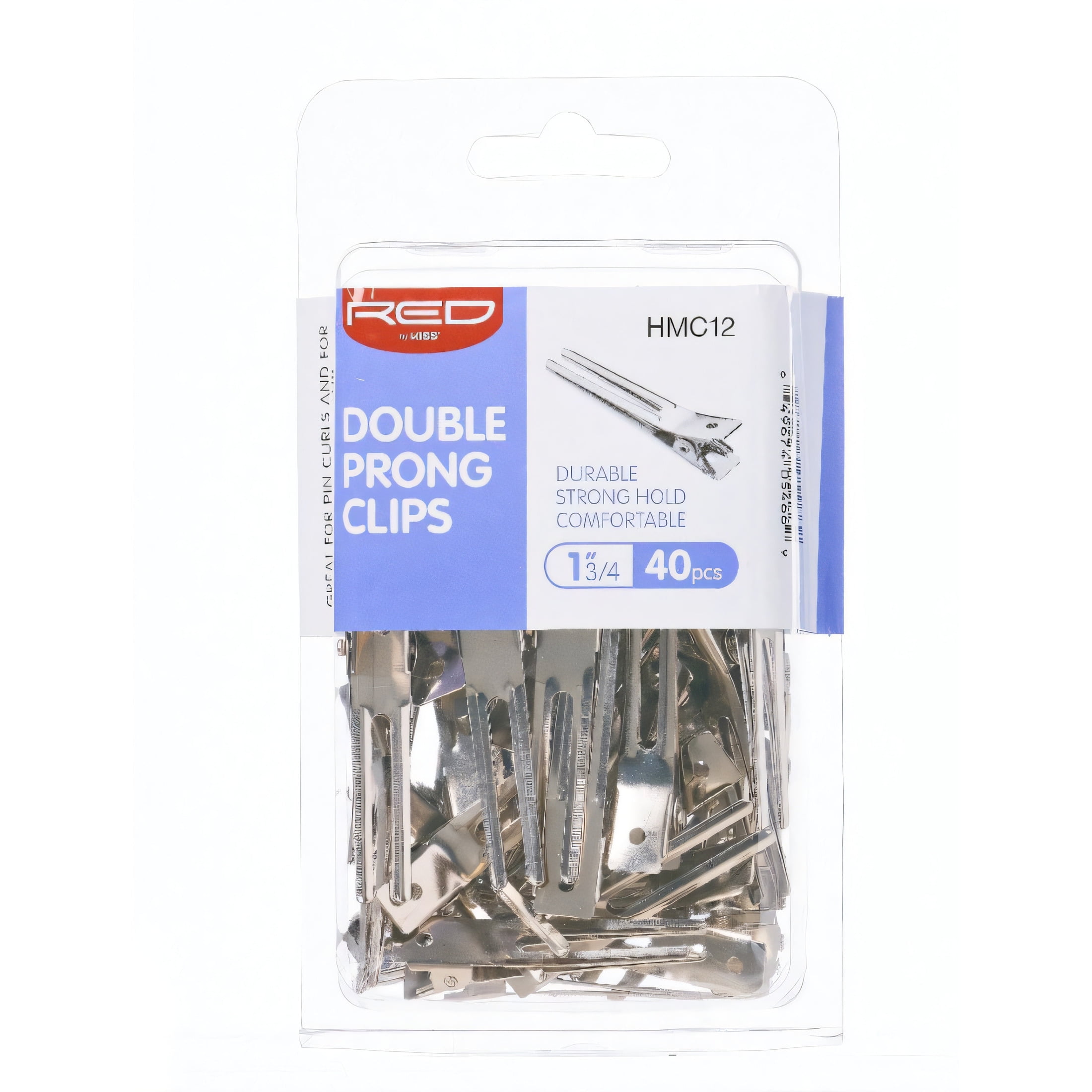 Red by Kiss 1 3/4" Double Prong Clips 40-pieces #Hmc12 - Walmart.com