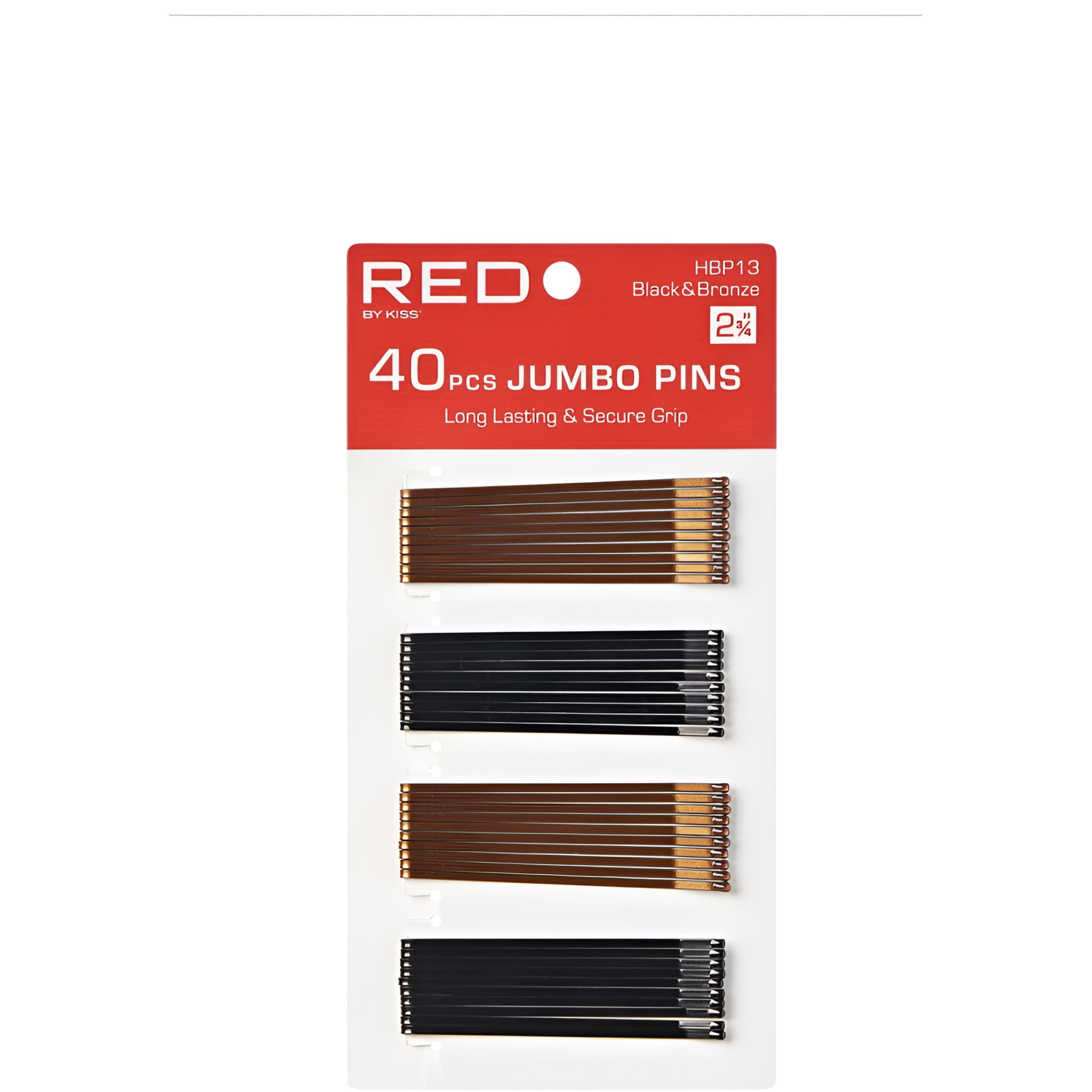Red by Kiss Bob Pins 2 3/4" 40ct Bronze & Black #Hbp13 - Walmart.com