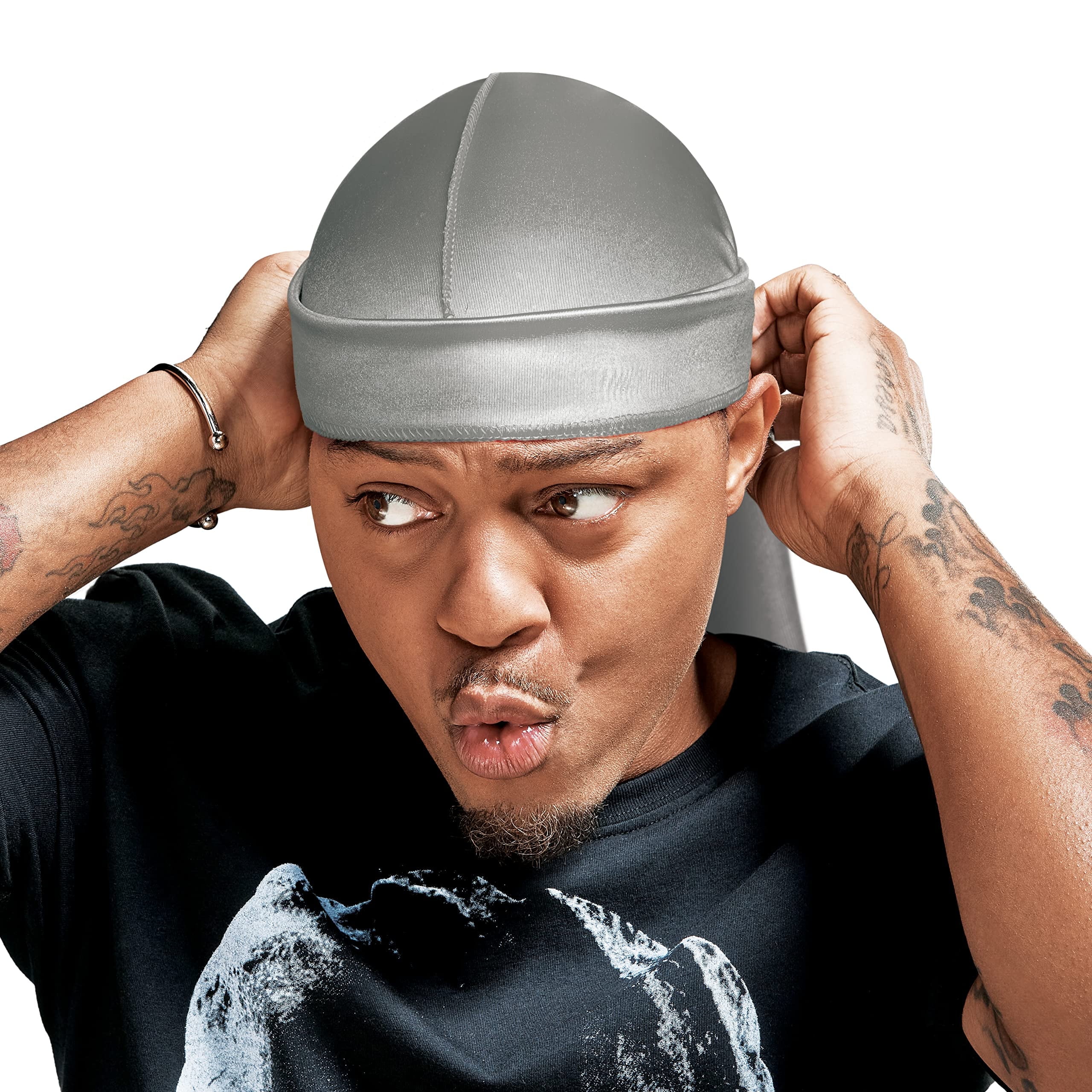 RED by Kiss Bow Wow X Power Wave Extreme Shine Silky Durag, Breathable, Long Tail Doo Rag for ...