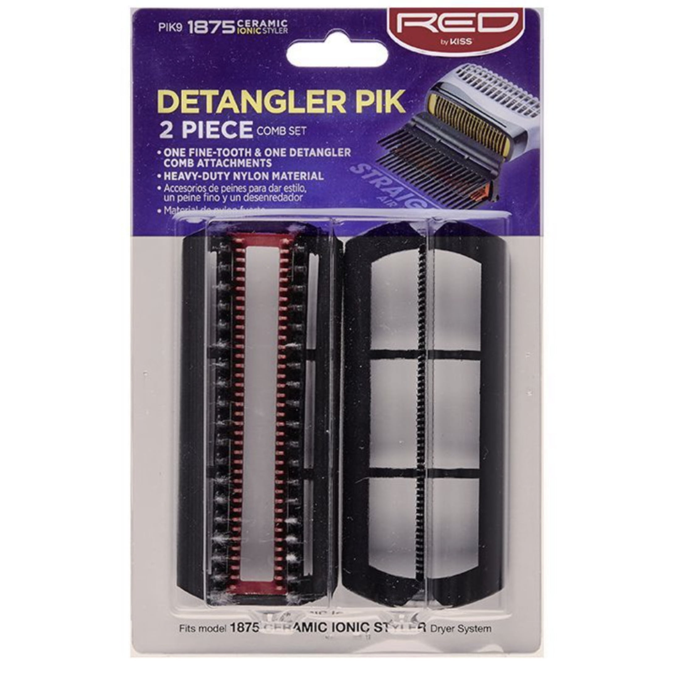 Red by Kiss Detangler Pik 2-piece Comb Set #Bd02u - Walmart.com