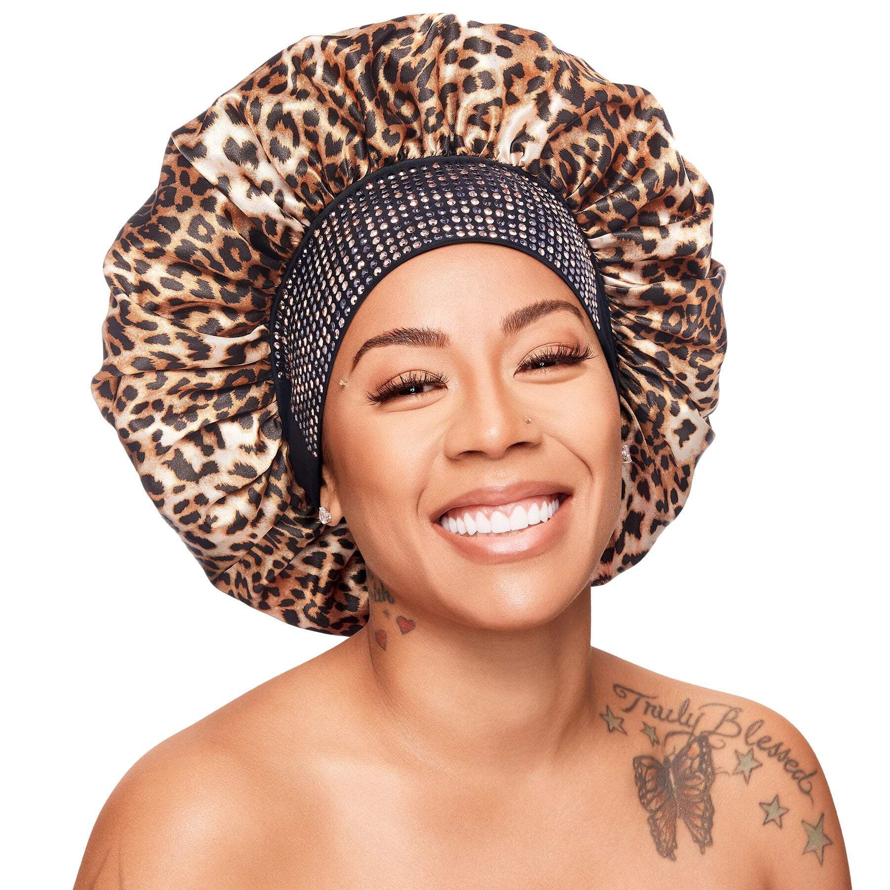 Red by Kiss Diamond Bling Bonnet Luxe Leopard X-Large (HQ201) - Walmart.com