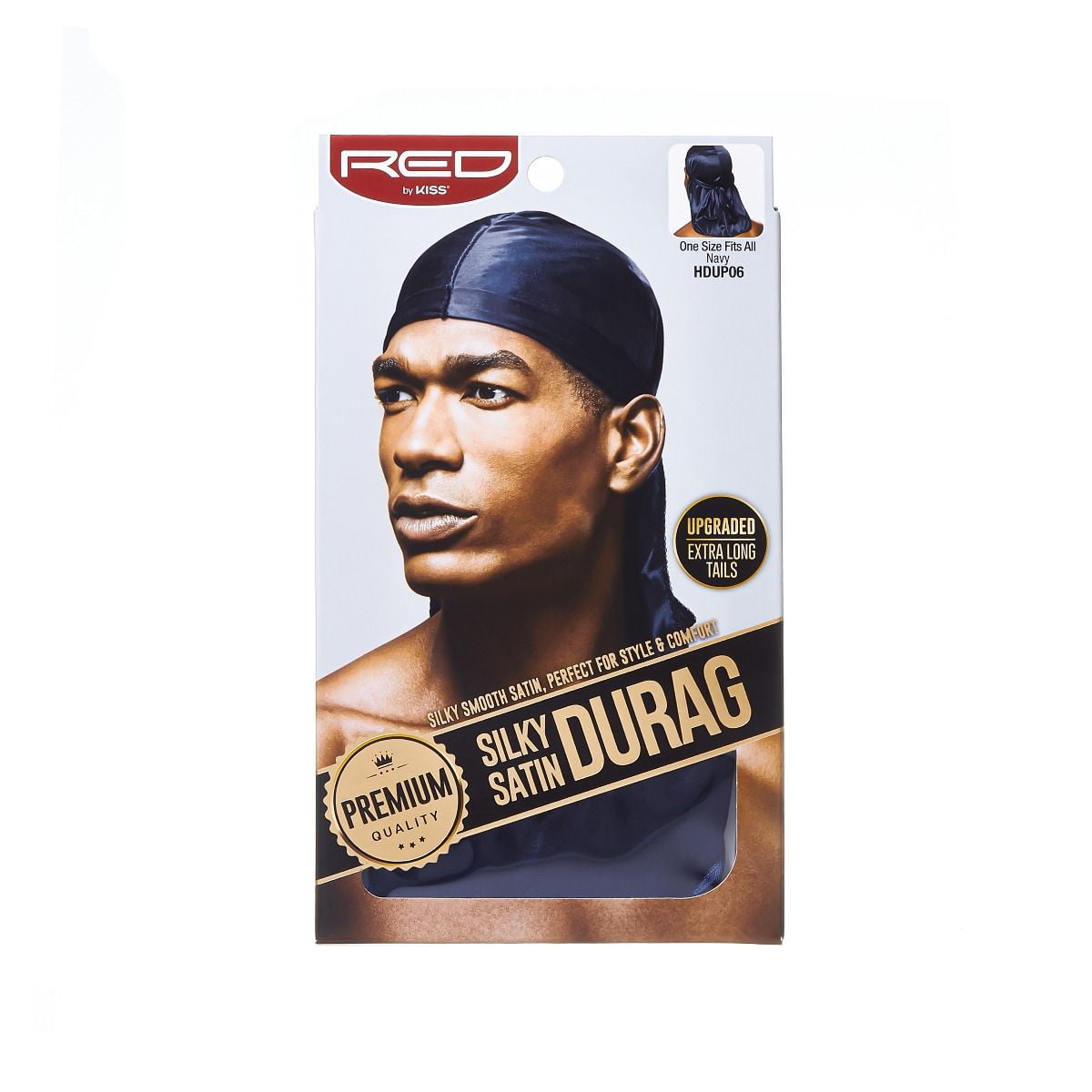 KISS - RED PREMIUM SILKY SATIN DURAG (NAVY) - Walmart.com