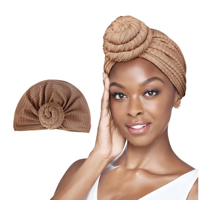 Red by Kiss Glamour Premium Pre-Tied Top Knot Turban Brown #HQ402 ...