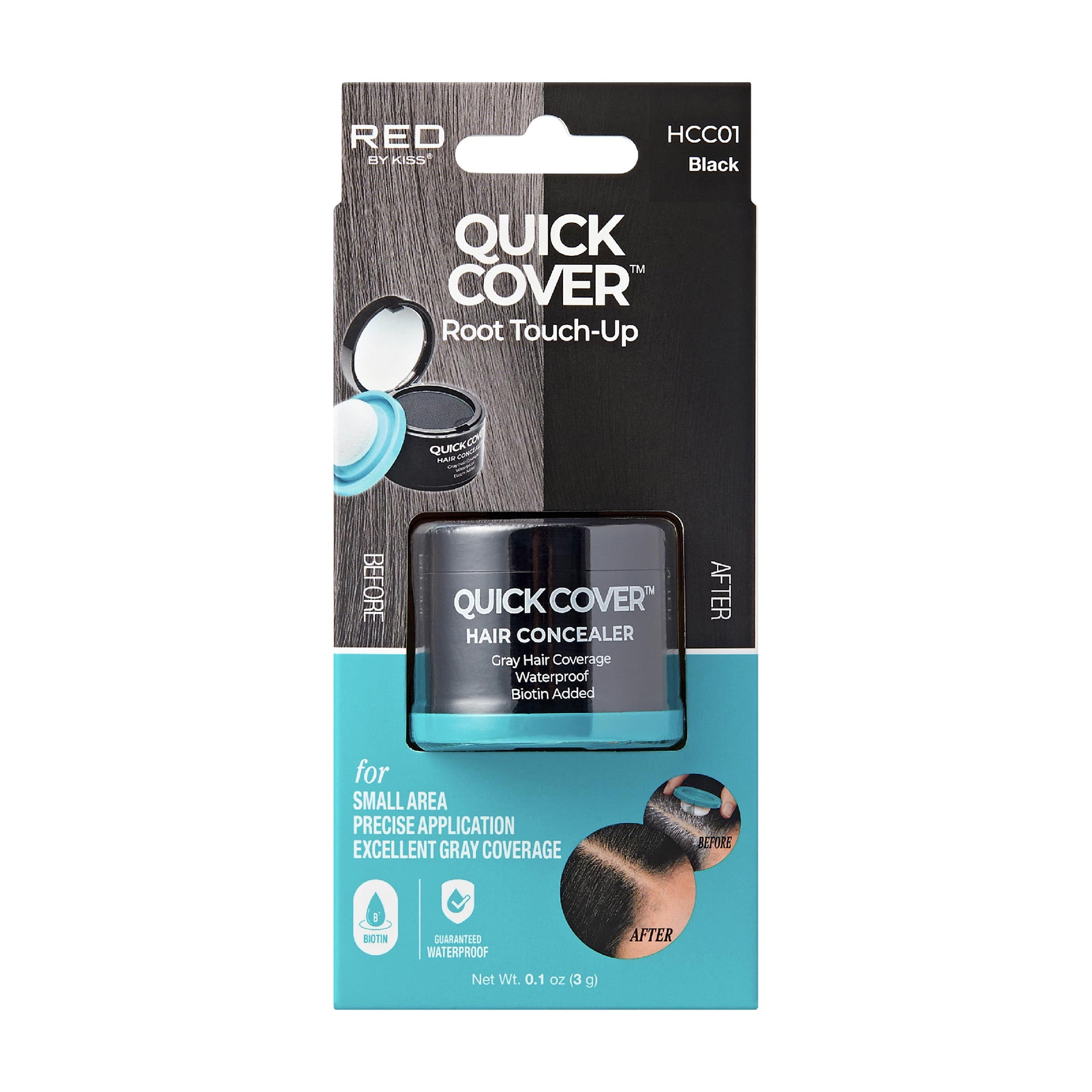 Red by Kiss Quick Cover Hair Concealer, Temporary Root Touch-Up ...