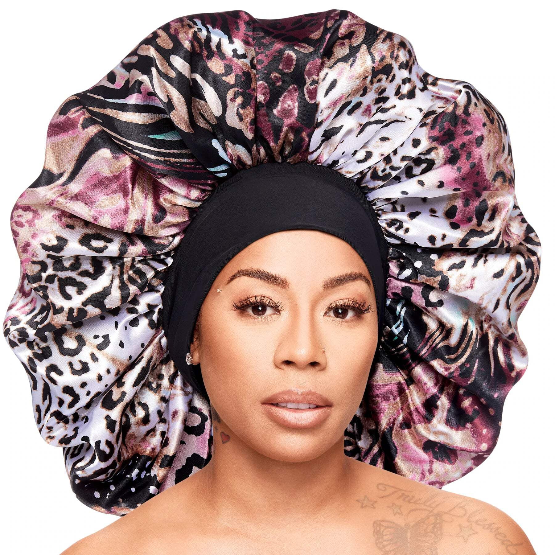 Red by Kiss RoyalLux X Reversible Bonnet Super Jumbo Leopard (HQ75 ...