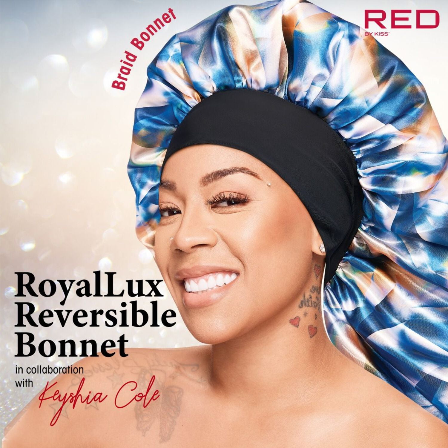 Red by Kiss RoyalLux X Reversible Braid Bonnet Diamond (HQ80) - Walmart.com