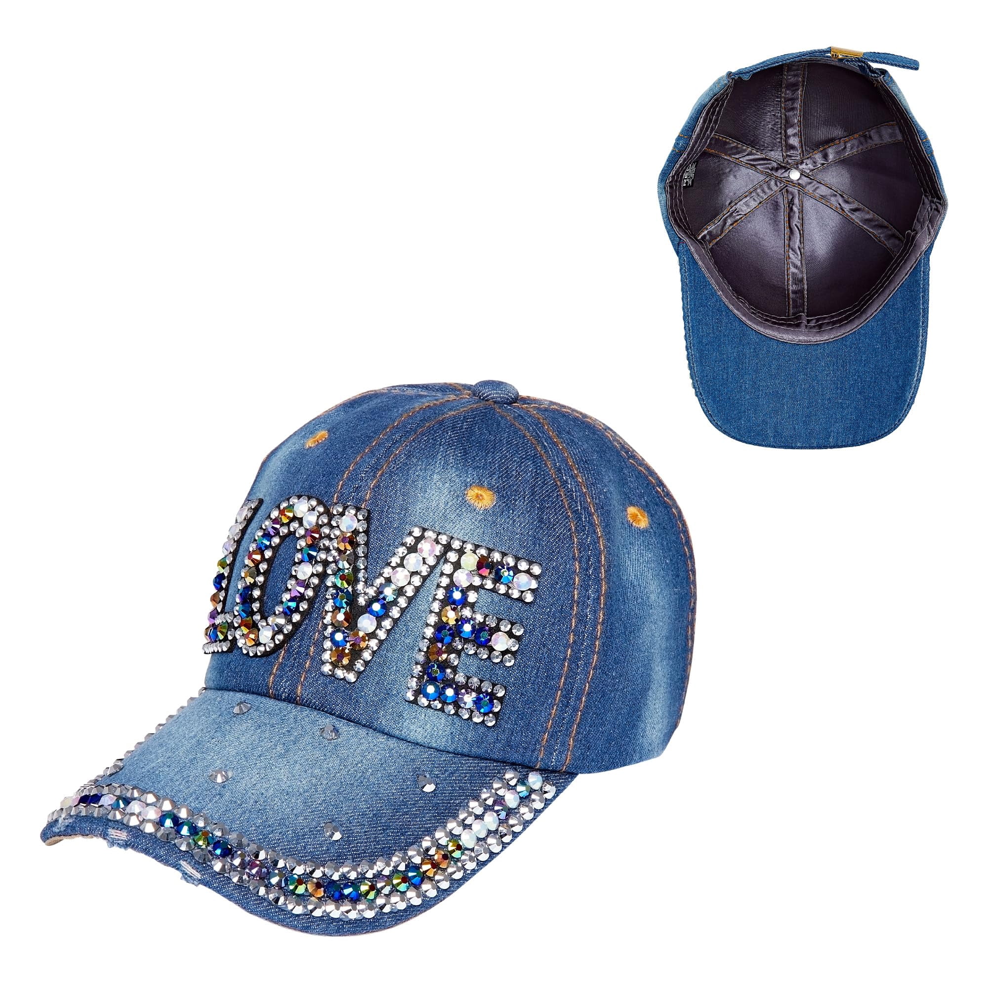 Red by Kiss Satin-Lined Baseball Cap, Comfortable Fit Adjustable Hat ...