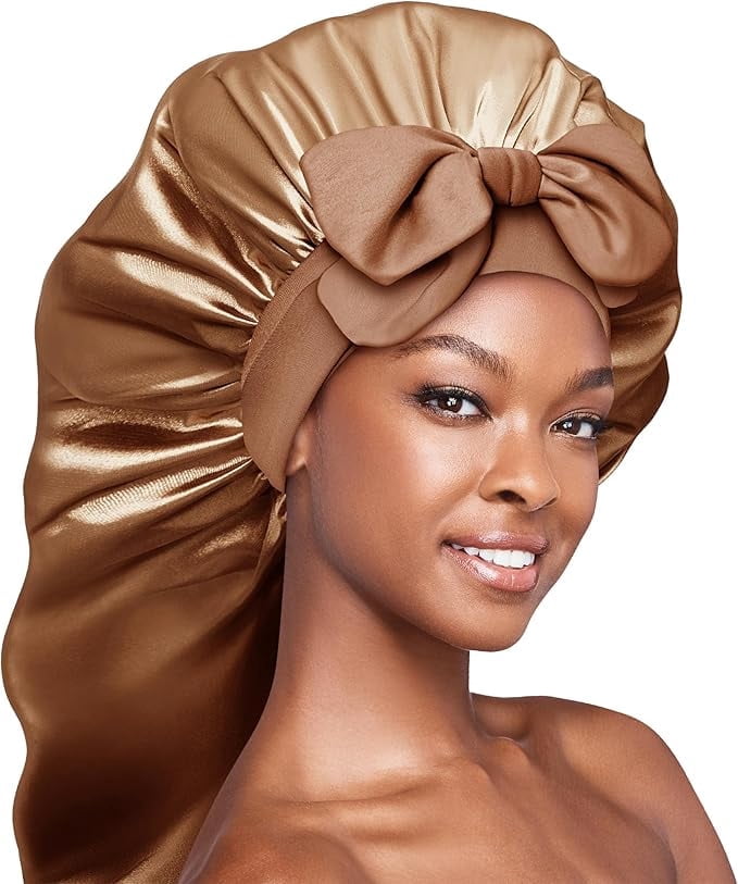 Red by Kiss Silky Satin Tie Bonnet – Adjustable Tie & Elastic for ...
