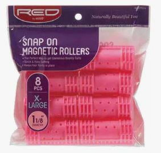 Red by Kiss Snap on Magnetic Rollers HRM04 1 1/8" - Walmart.com