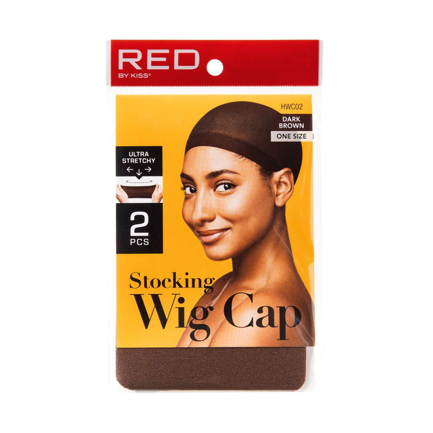 Red by Kiss Stocking Wig Cap, Dark Brown, One Size, 2pcs Pack - Walmart.com
