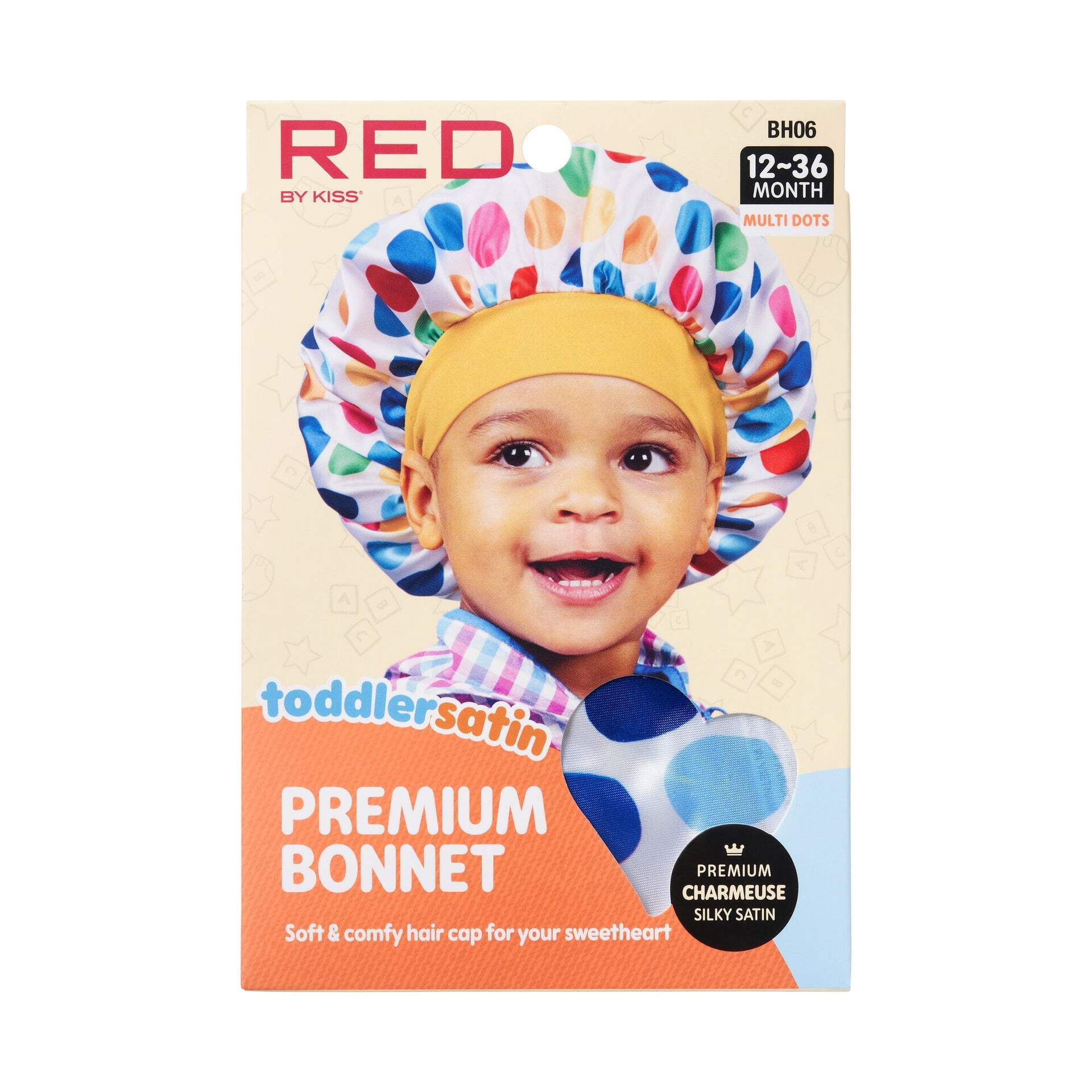 Red by Kiss Toddler Satin Bonnet Sleep Caps Hair Wraps Hair Bonnet ...