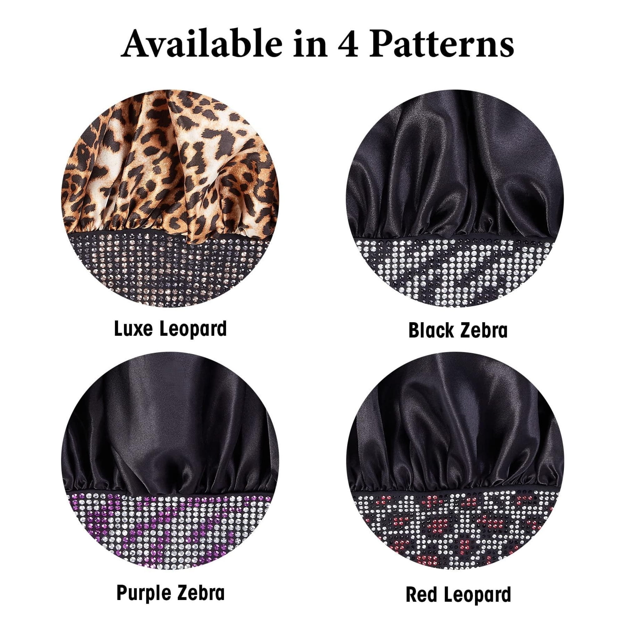 Red by Kiss Wide Edge Bonnet Silky Bonnet Sleep Cap Diamond Bling ...