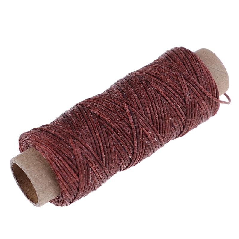 (Red coffee) 50m/Roll Leather Sewing Flat Waxed Thread Wax String Hand ...