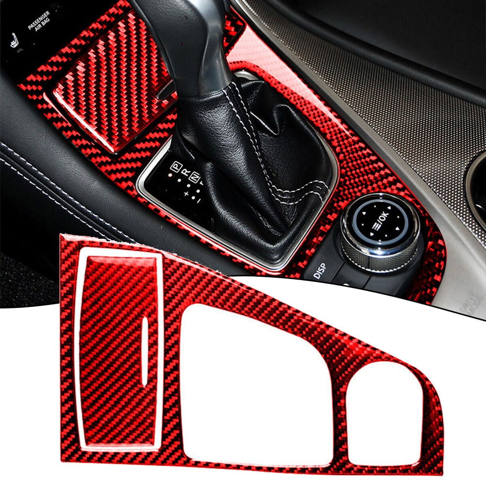 Red for Infiniti Q50 Q60 2015-2020 Carbon Fiber Gear Shift Console ...