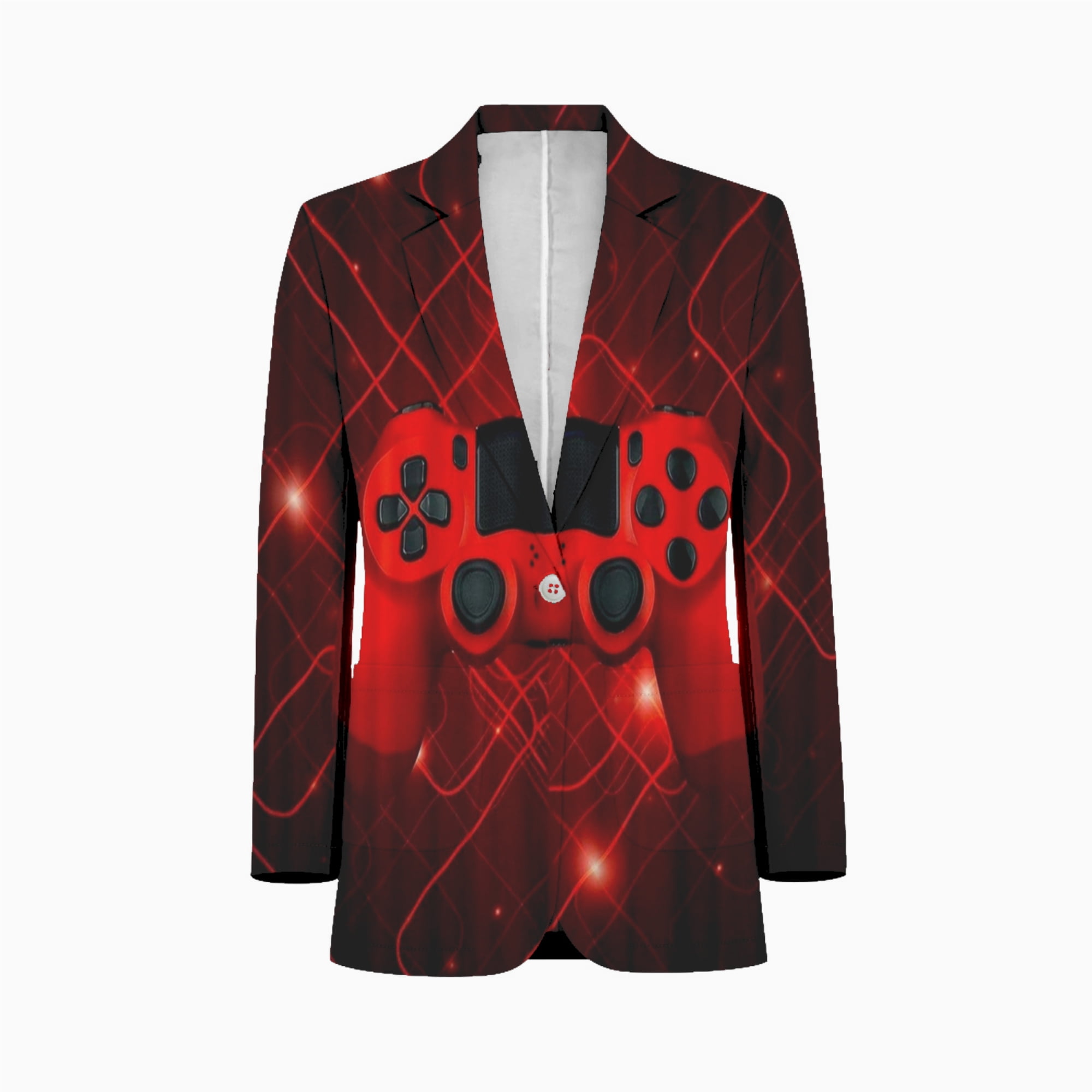 Red game controller Men's Suit Blazer Casual Party Wear Slim Fit Suit ...