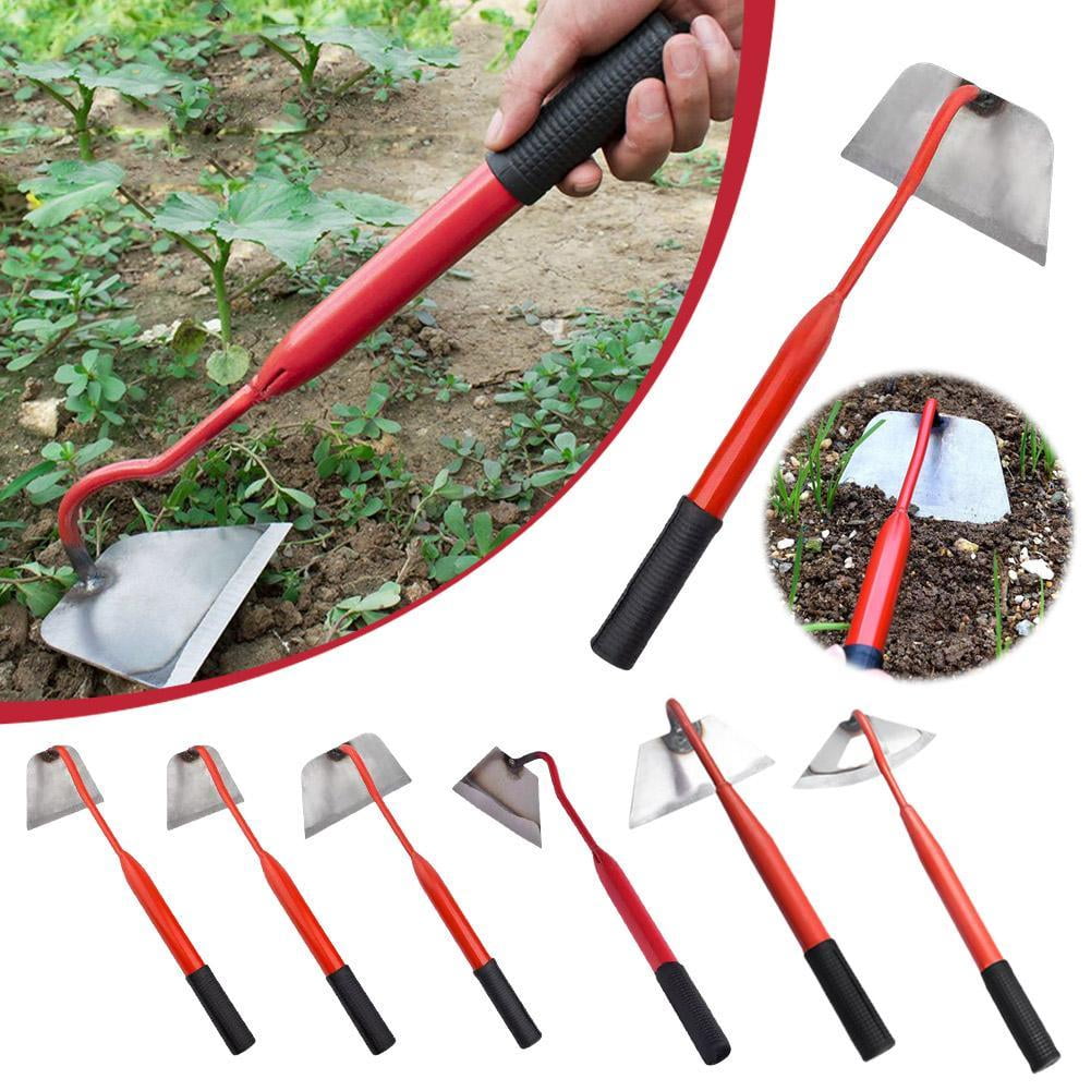 Red handle 11 points hoe steel handle small hoe agricultural garden ...