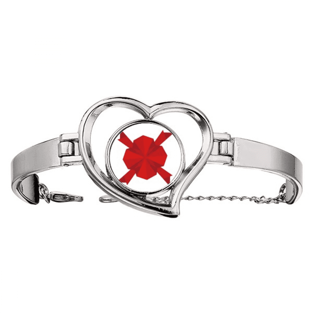 Red mas Decoration Origa Bracelet Heart Jewelry Wire Bangle - Walmart.com