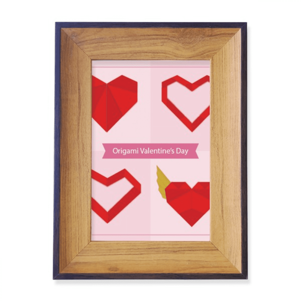 Red mas Heart Origa Photo Frame Exhibition Display Art Desktop Painting ...