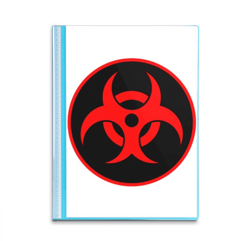 Red nuclear Checal Radiation Symbol Book Sheet Protectors Portfolio ...