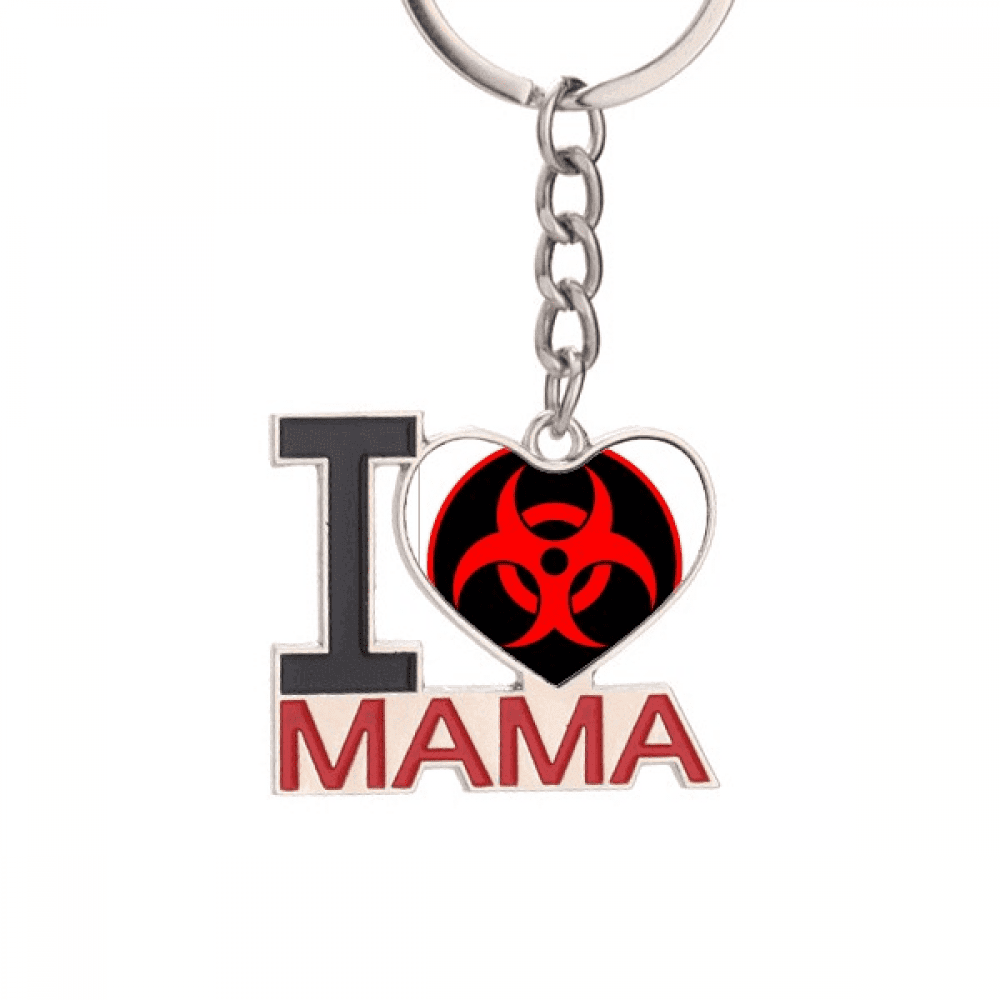 Red nuclear Checal Radiation Symbol Keychain Metal Keyring Holder Love ...