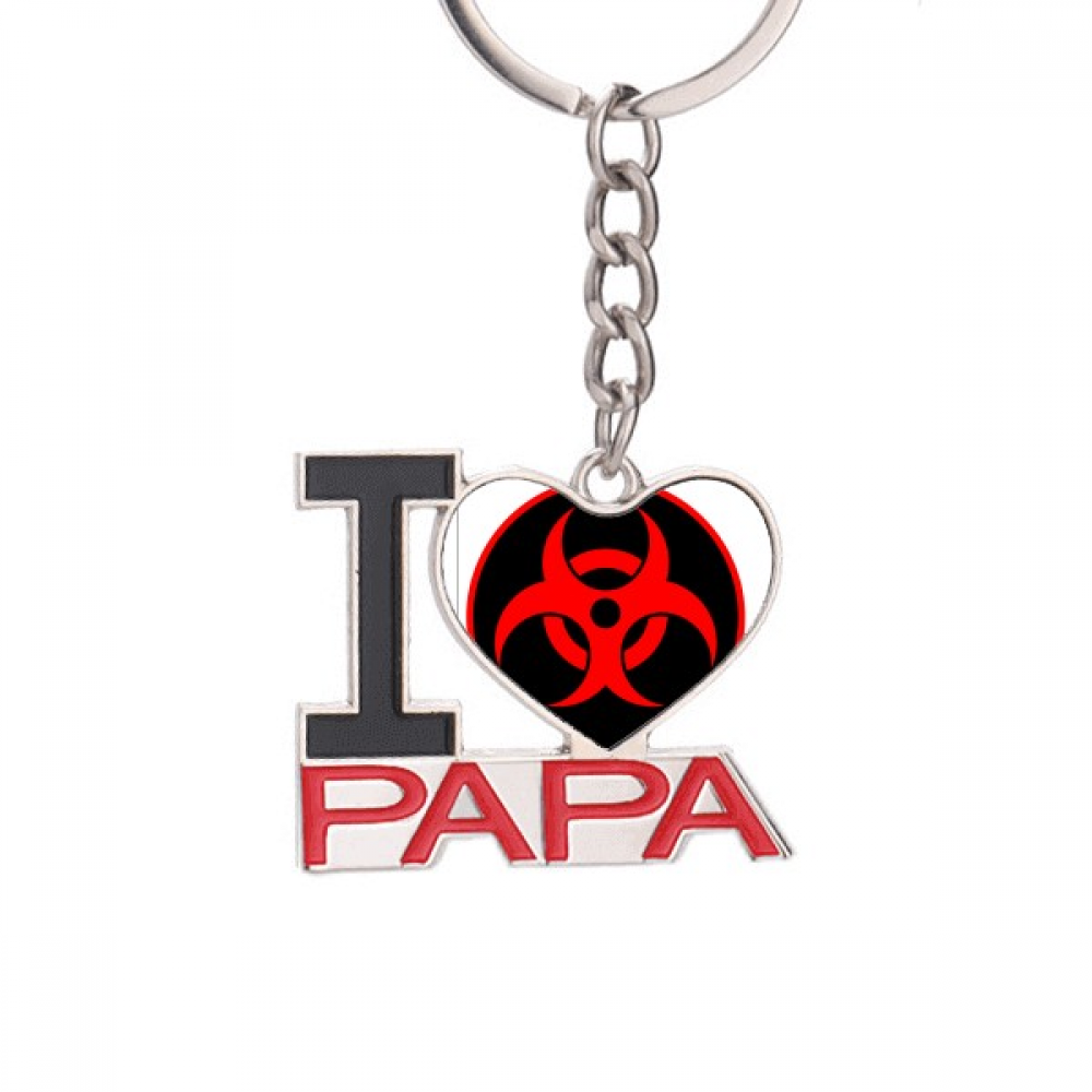 Red nuclear Checal Radiation Symbol Keychain Metal Keyring Holder Love ...