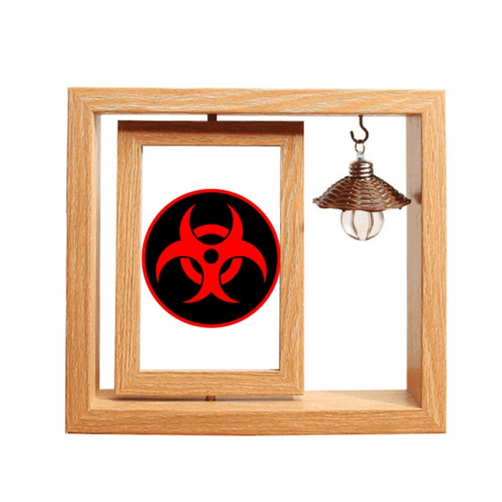 Red nuclear Checal Radiation Symbol Wooden Rotating Picture Photo Frame ...
