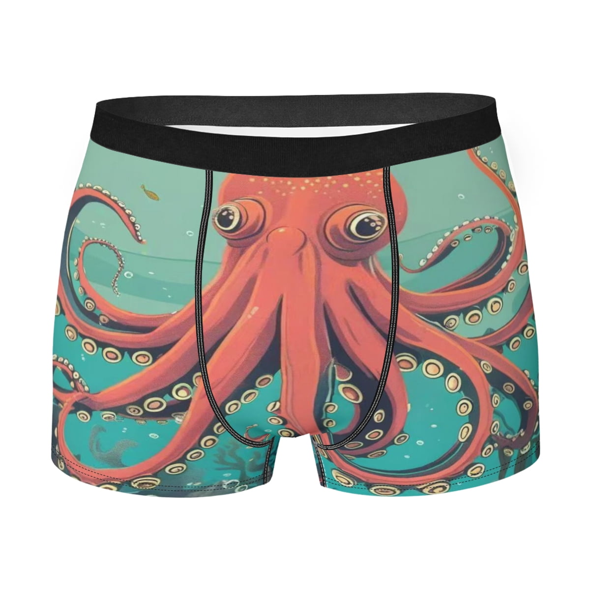 Red octopus Boxer Shorts For Man 3D Print Male Underwear Panties Briefs ...