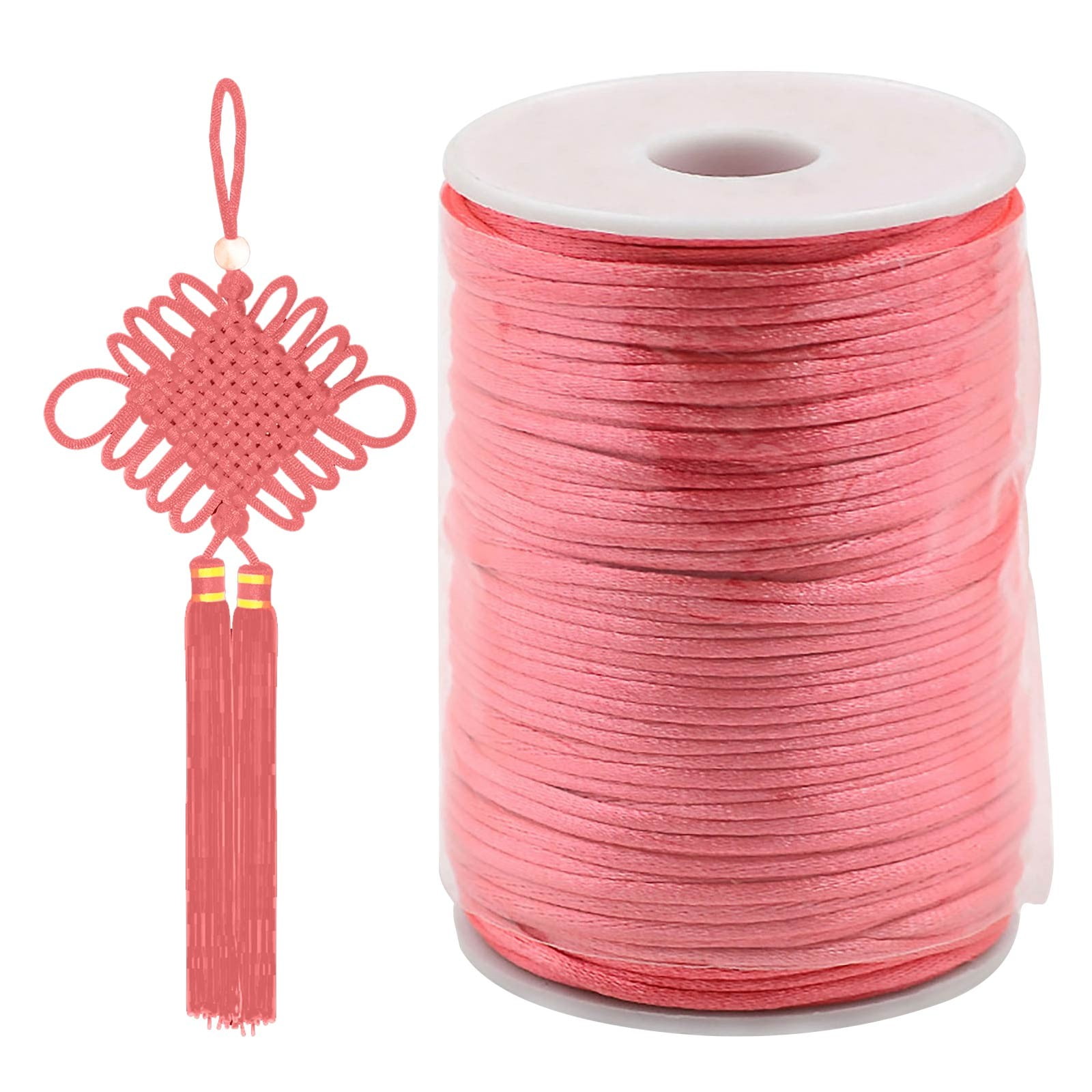 Red rope for Chinese knotting Satin Shamballa Nylon Macrame String ...