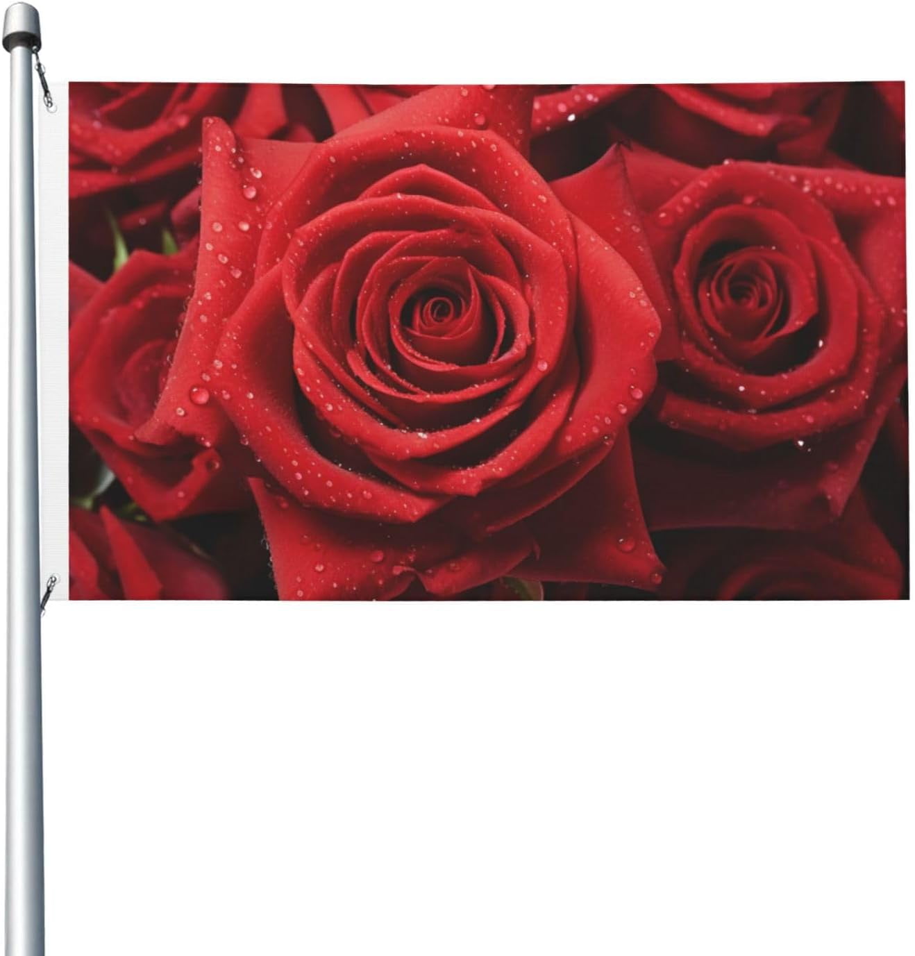 Red rose Flag 2x3 ft Garden Flag Outside Yard House Flag Funny Party ...