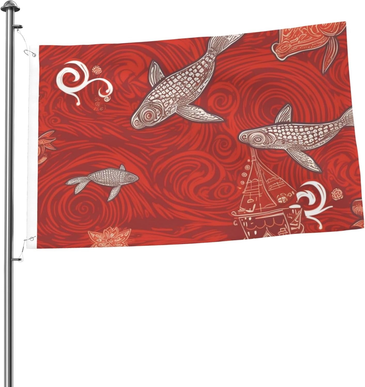 Red sea animal Garden Flags Holiday Banner with Brass Grommets Large ...