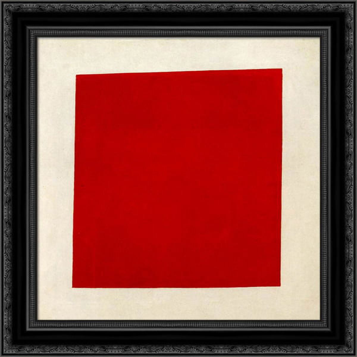 Red square 20x20 Black Ornate Wood Framed Canvas Art by Malevich ...