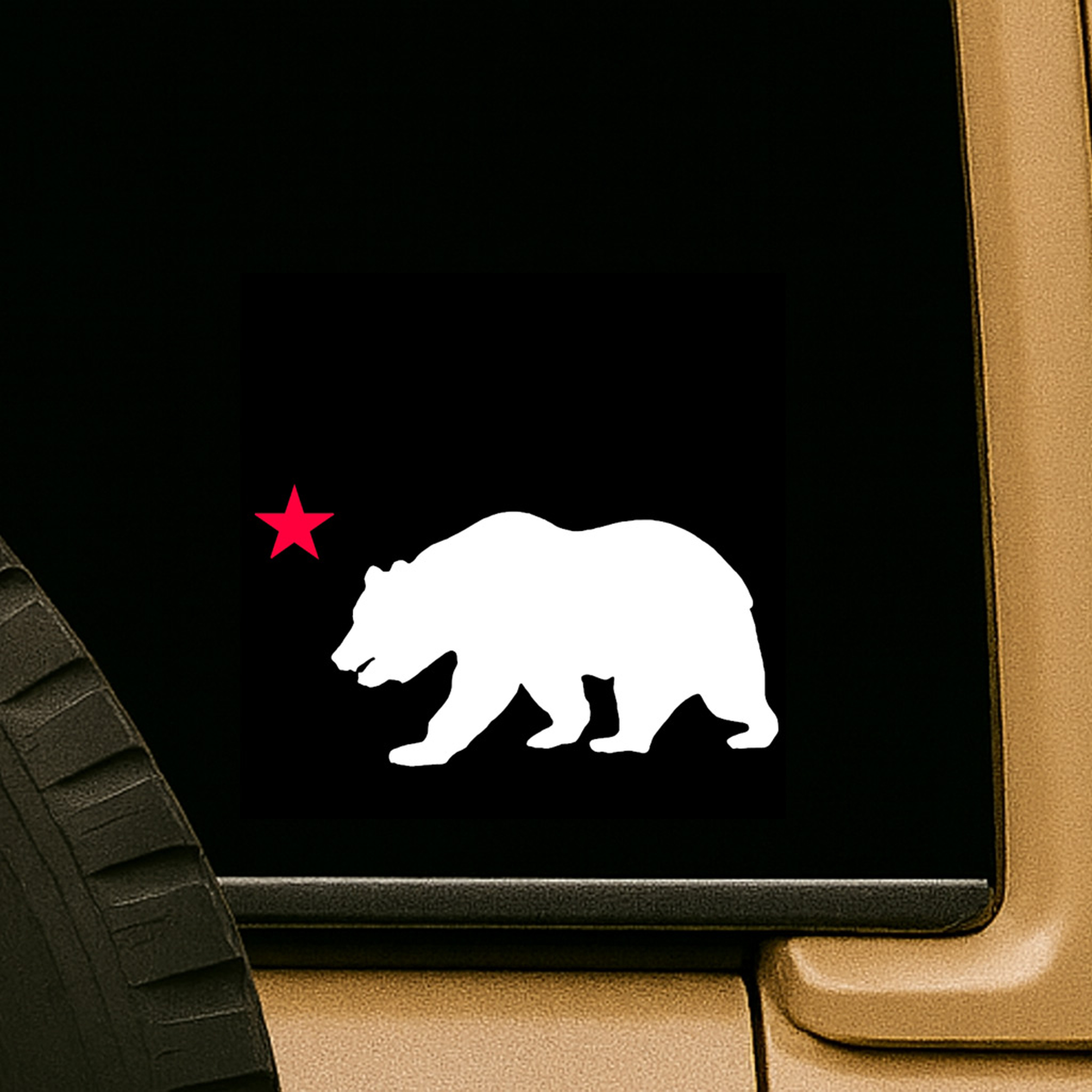 Red star california bear with red star rugged symbol of strength and ...