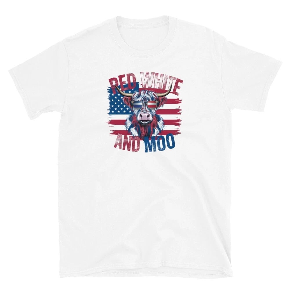 Red white And Moo Awesome 4th Of July BBQ Party Gifts Summertime Unisex ...