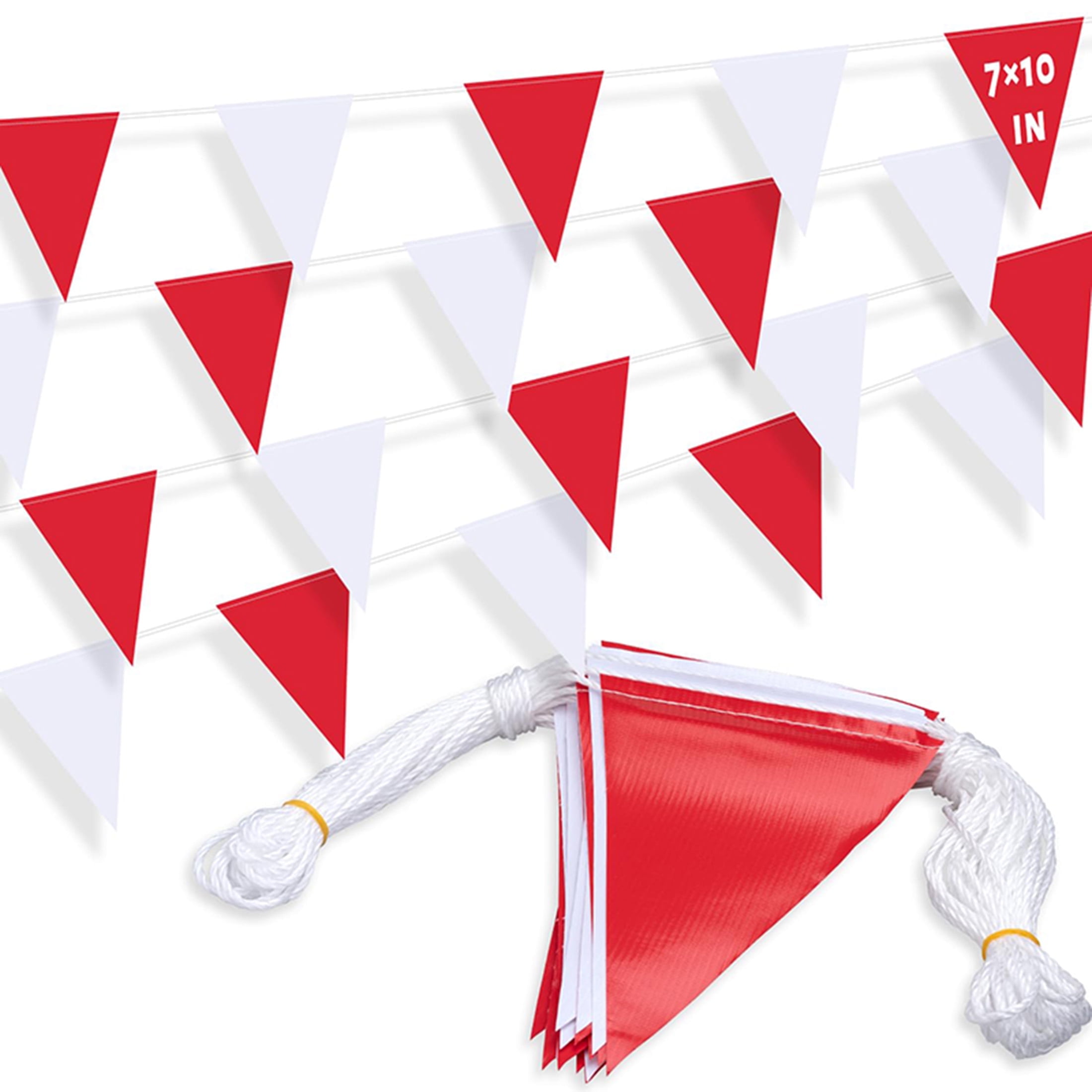 Red and white corner flags, 10-meter perimeter marking flags, safety ...