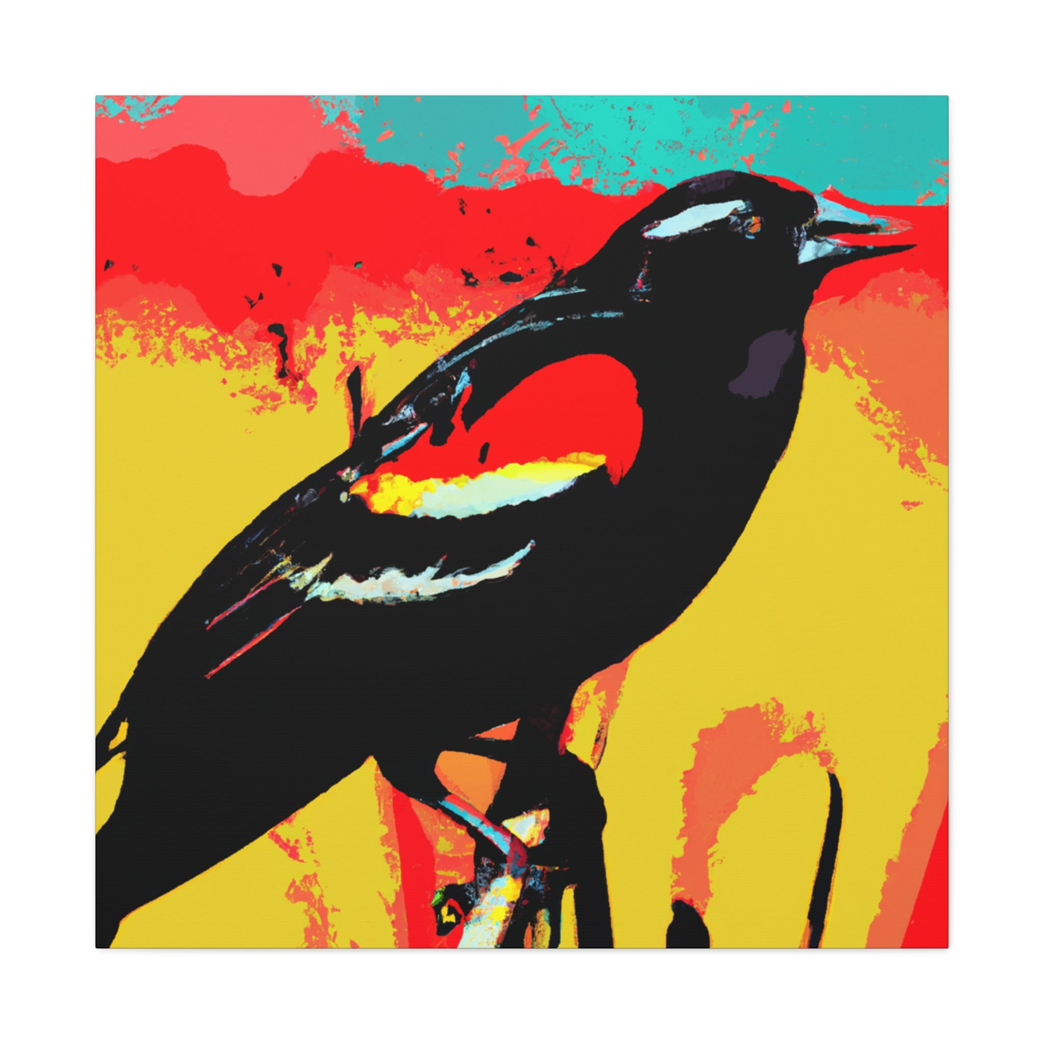 "Red-winged Blackbird Pop Art" - Canvas - Walmart.com