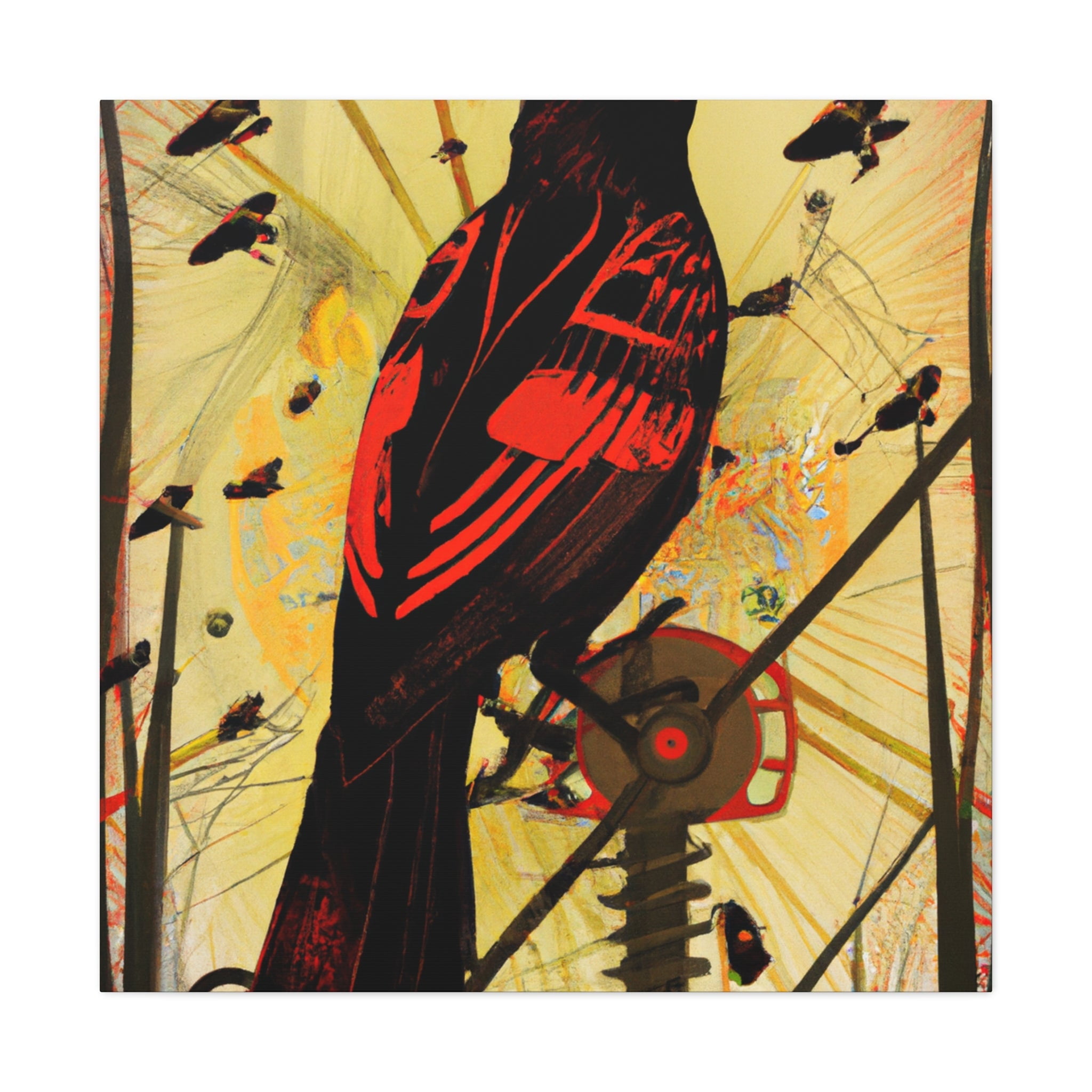 Red-winged Clockwork Bird - Canvas - Walmart.com