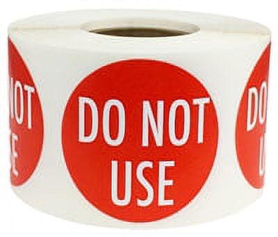 Red with White "DO NOT USE" Stickers | 1.5" Inches Round | 500 Pack ...
