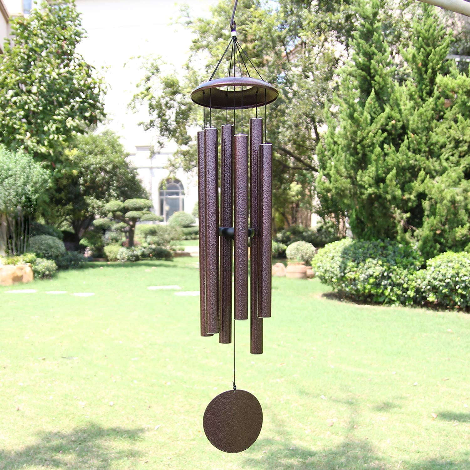 Blue Handworks Wind Chimes Color Spectrum Glass Wind Chime Garden Decor ...