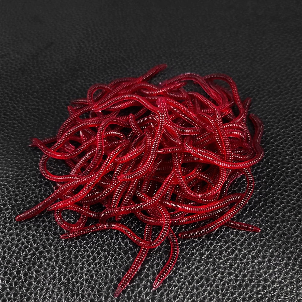 Red worm earthworm plus fishy fake bait simulation Luya Soft Bait ...