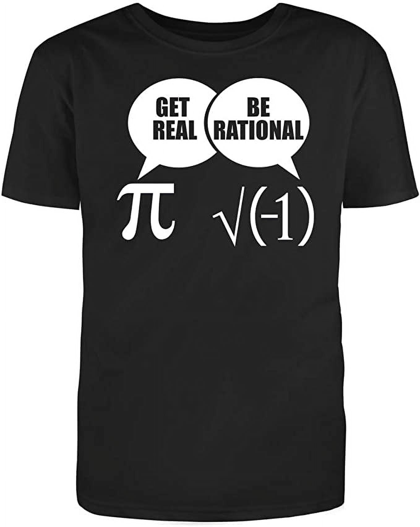 RedBarn "Get Real Be Rational Men's Cotton T Shirt Black Small ...