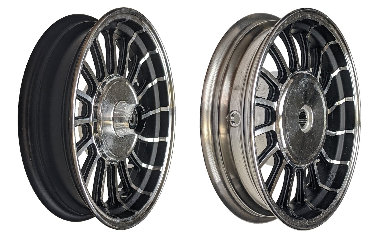 RedCap 10" Gy6 Aluminum Wheel Rim Set for 50cc Scooters - Front & Rear ...