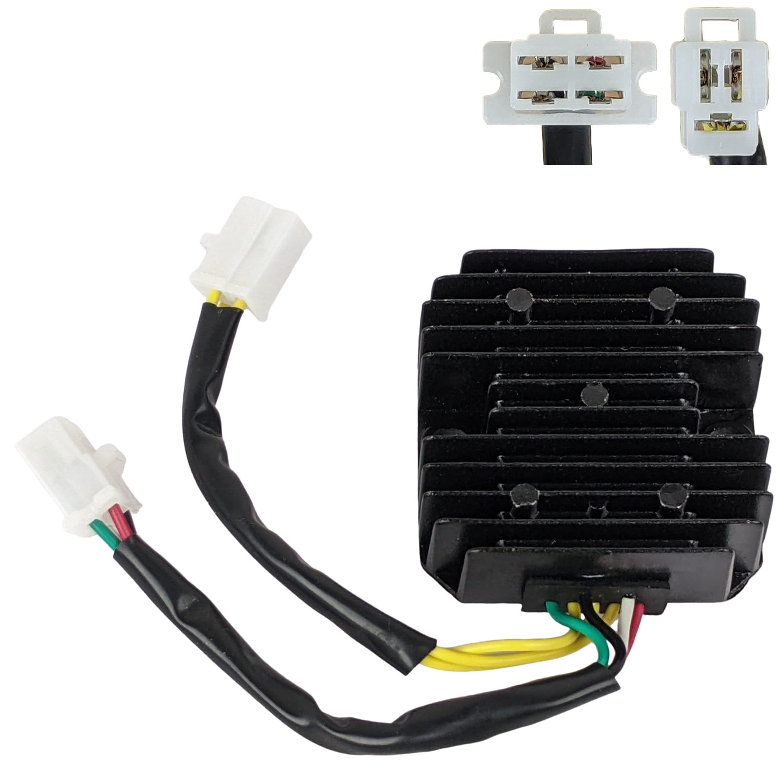 RedCap Voltage Regulator DC Rectifier 7 Wire Dual-plug GY6 150cc ...