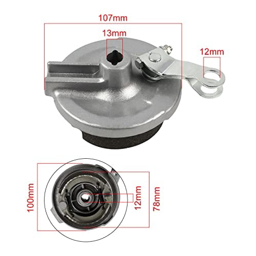 RedCap's 10'' Dirt Pit Bike Rear Wheel Drum Brake Shoe System Set for ...