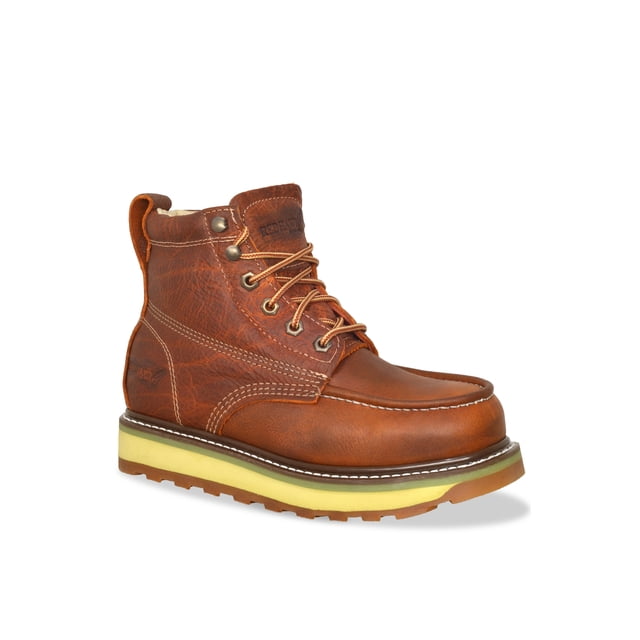 RedHawk Boot Co. Badlands Men's Soft Toe 6" Leather Mocc Toe Work Boots ...