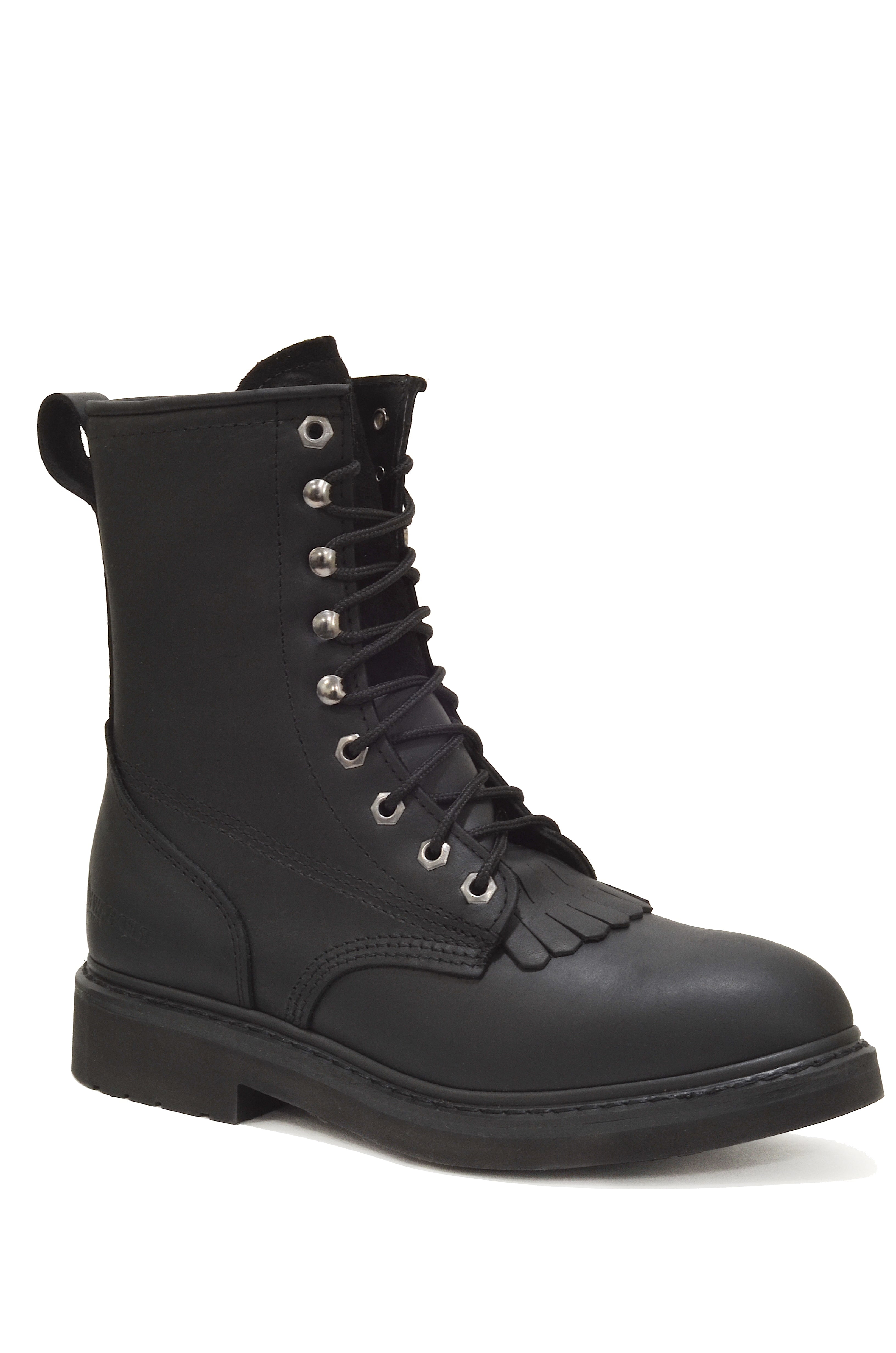 RedHawk Boot Co. Lacer Men's Soft Toe 8" Leather Work Boots with Dense ...