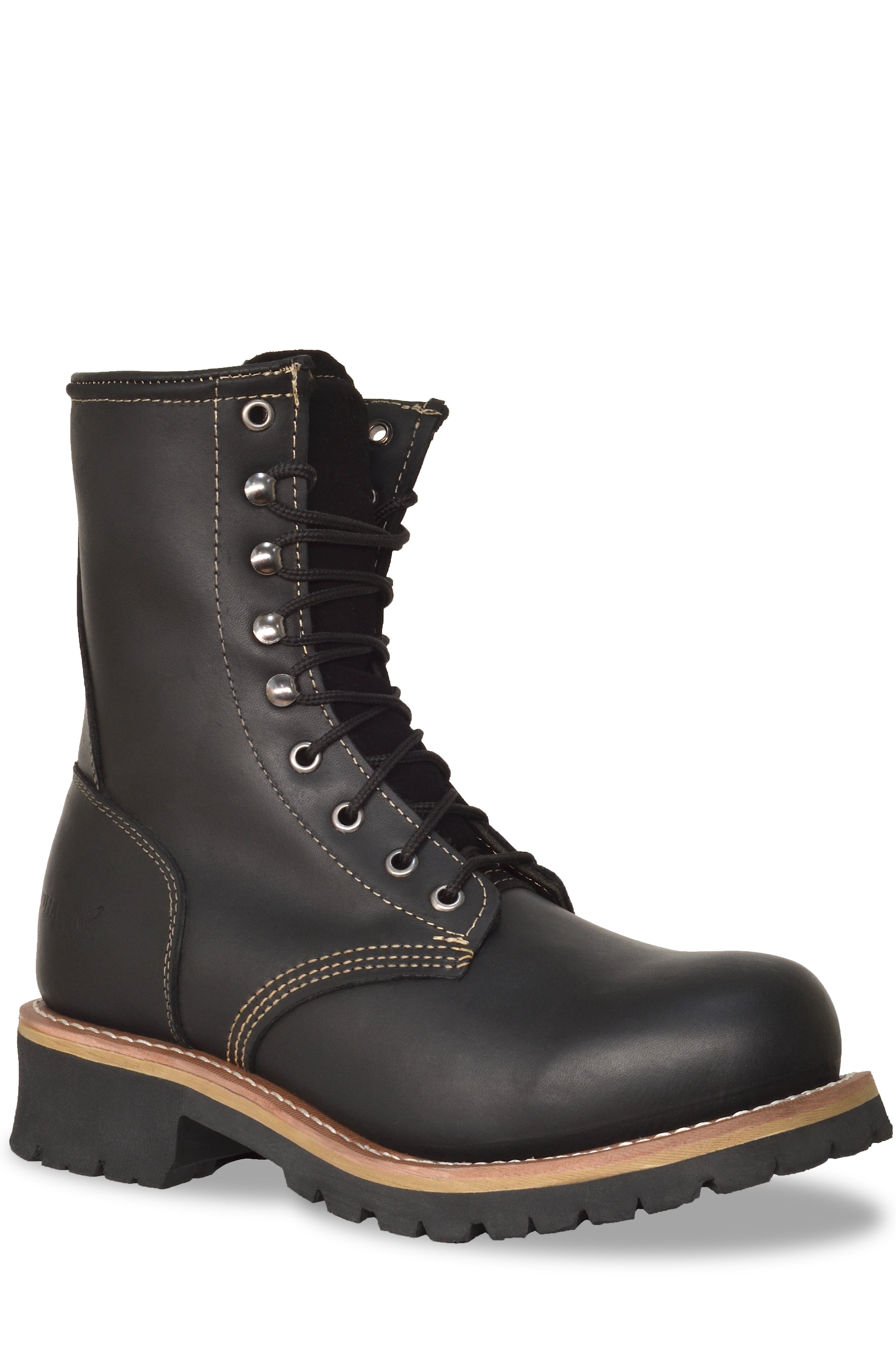 RedHawk Boot Co. Logger Men's Safety Steel Toe 8" Leather Work Boots ...