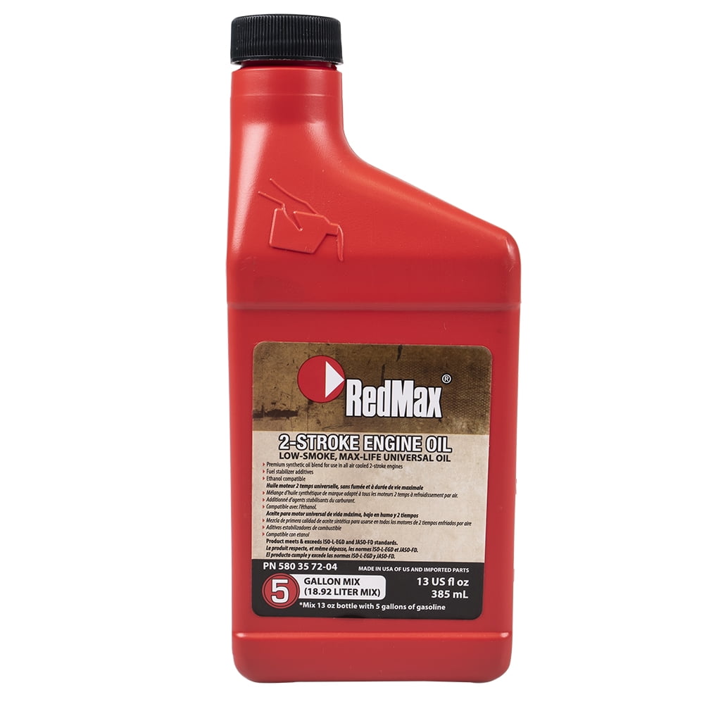 RedMax OIL2CY13 13oz Bottle of Red Max Synthetic 2 Stroke Oil w Fuel ...