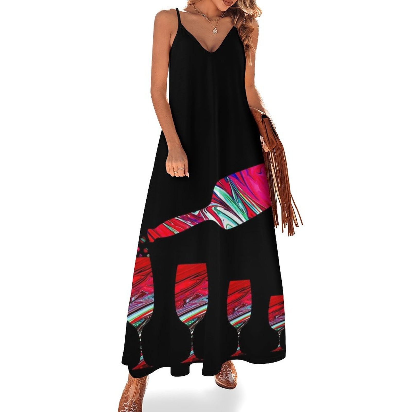 RedRed Wine – My Cup Runneth Over Sleeveless Dress summer dresses womens 2024 Long veiled ...