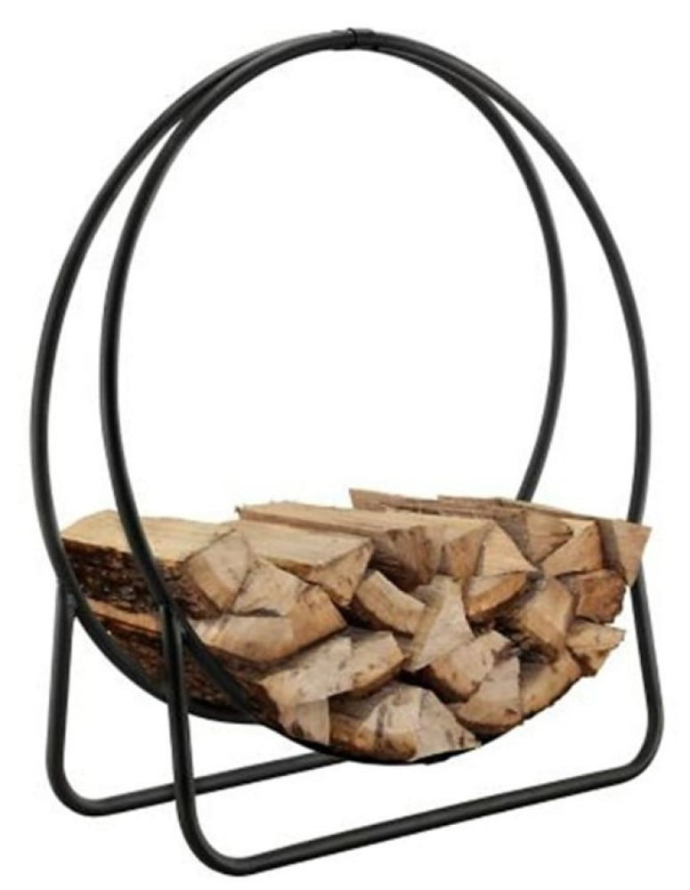 RedStone H099B-A 40 in. Heavy-Duty Log Hoop Rack Black - Walmart.com