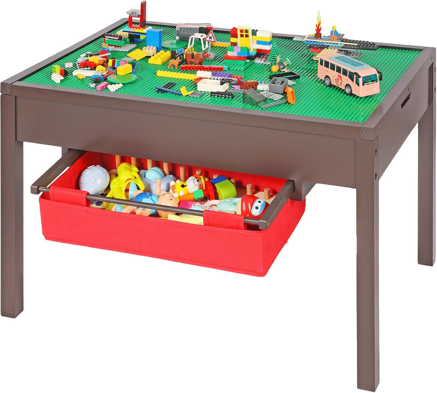 RedSwing 2 in 1 Kids Activity Table with Storage Drawers, Wooden ...